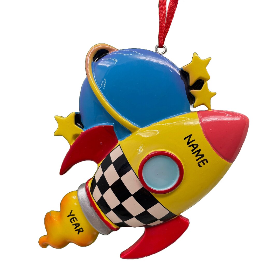 Rocket Ornament Space Ship Personalized Christmas Ornament Perfect Gift ...