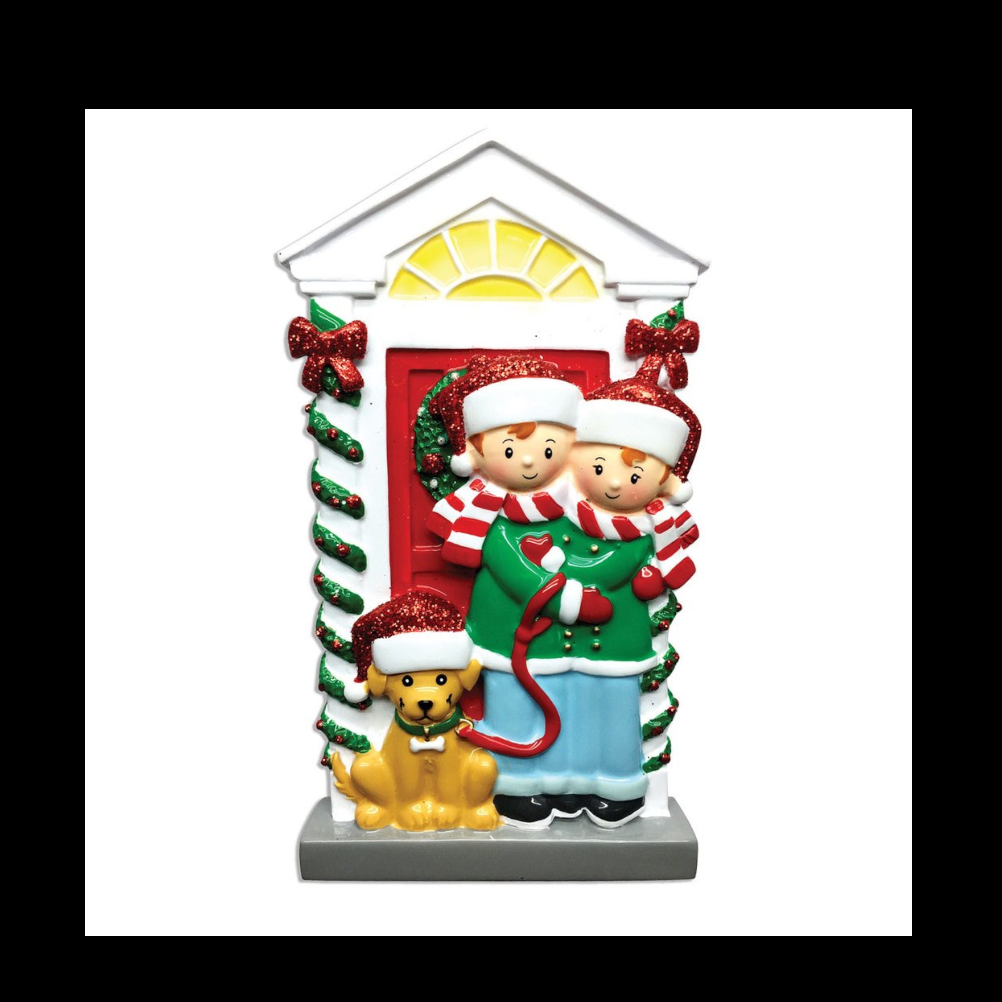 Couple with Dog Personalized Christmas Ornament Personalized | Etsy