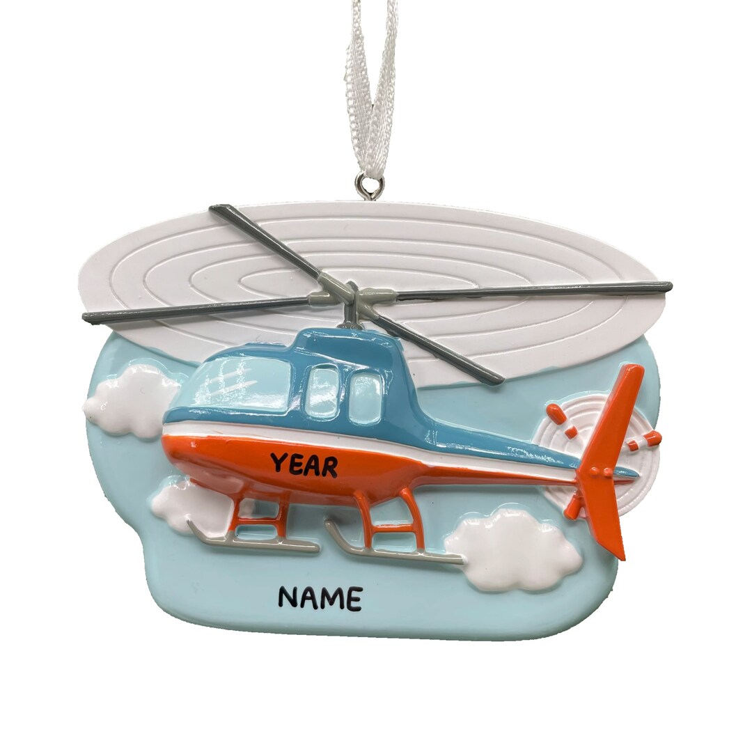 Helicopter Ornament Aircraft Personalized Christmas Ornament Perfect ...