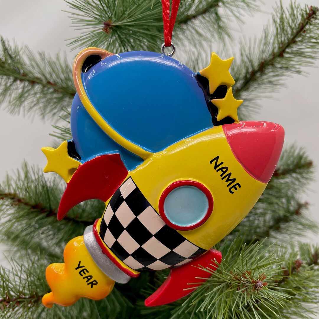 Rocket Ornament Space Ship Personalized Christmas Ornament Perfect Gift ...
