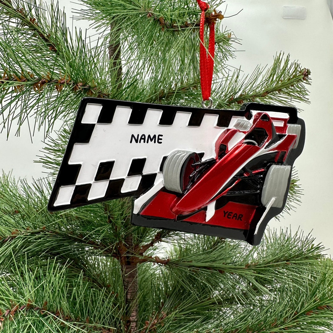 Race Car Ornament Formula Car Personalized Christmas Ornament Perfect ...