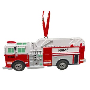 Red Fire Truck Ornament Personalized Christmas Ornament Perfect Gift ...