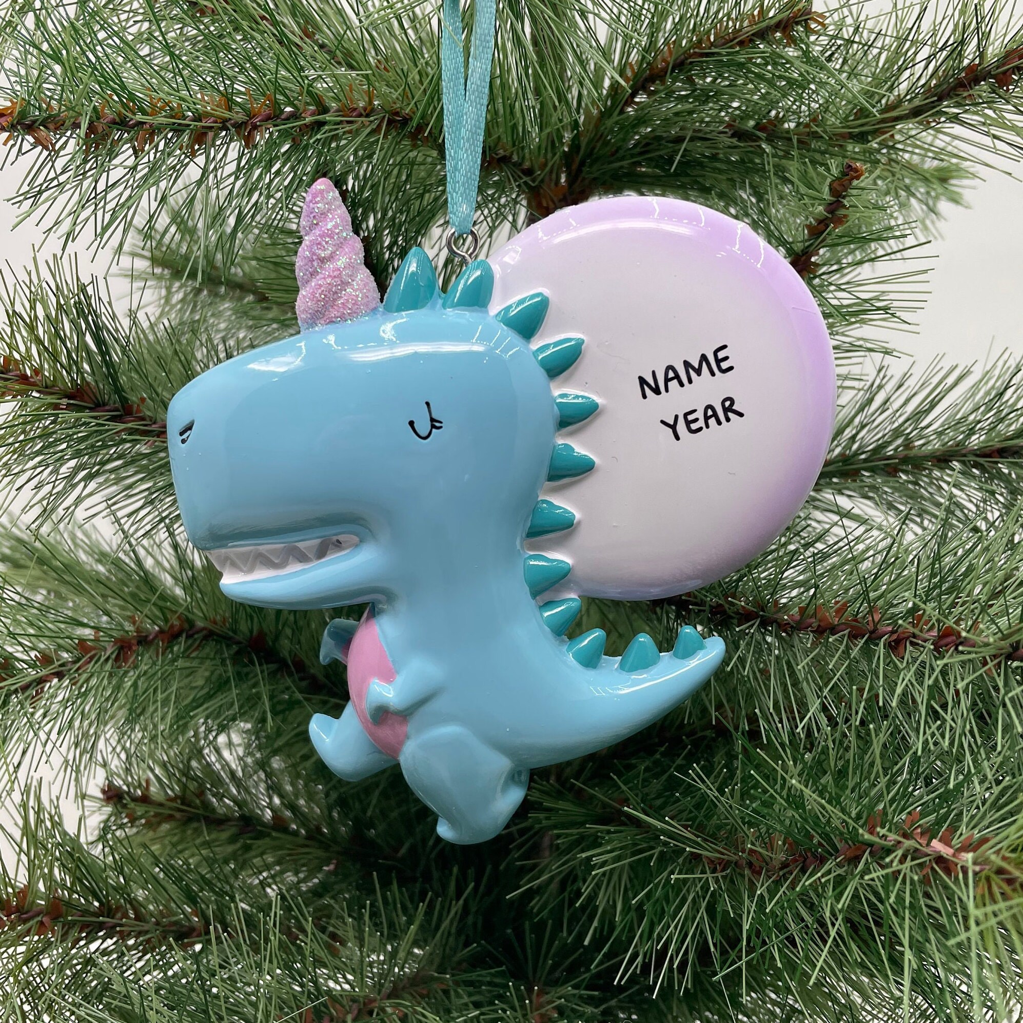 Dinocorn Dinosaur Unicorn Personalized Christmas Ornament - Etsy