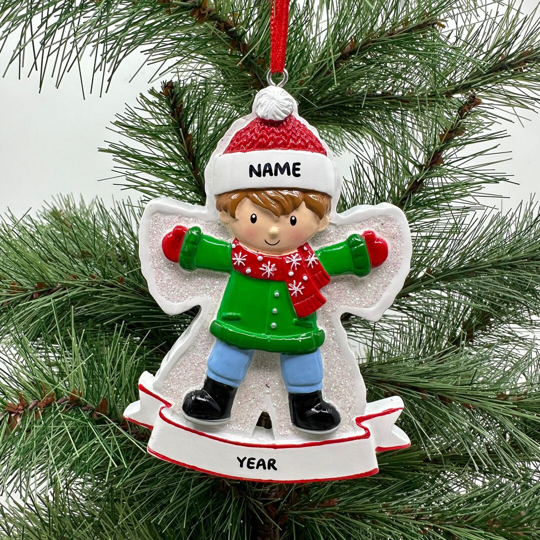 Snow Angel Ornament Boy Personalized Christmas Ornament Perfect Gift ...