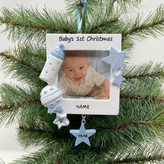Personalized Baby's First Christmas Picture Frame - Etsy