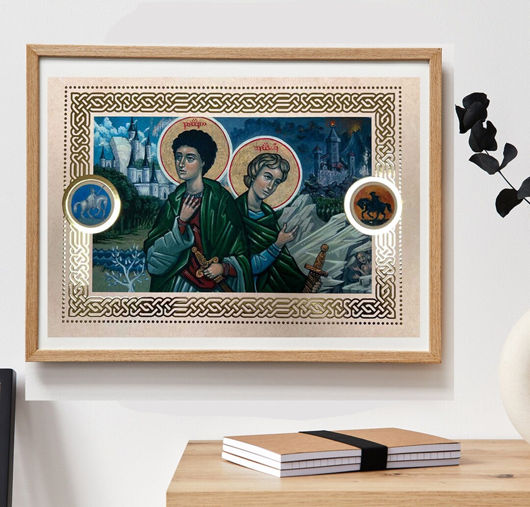 Frodo and Sam - in Between Lands Gold Foil Signed and Dated Print - Etsy