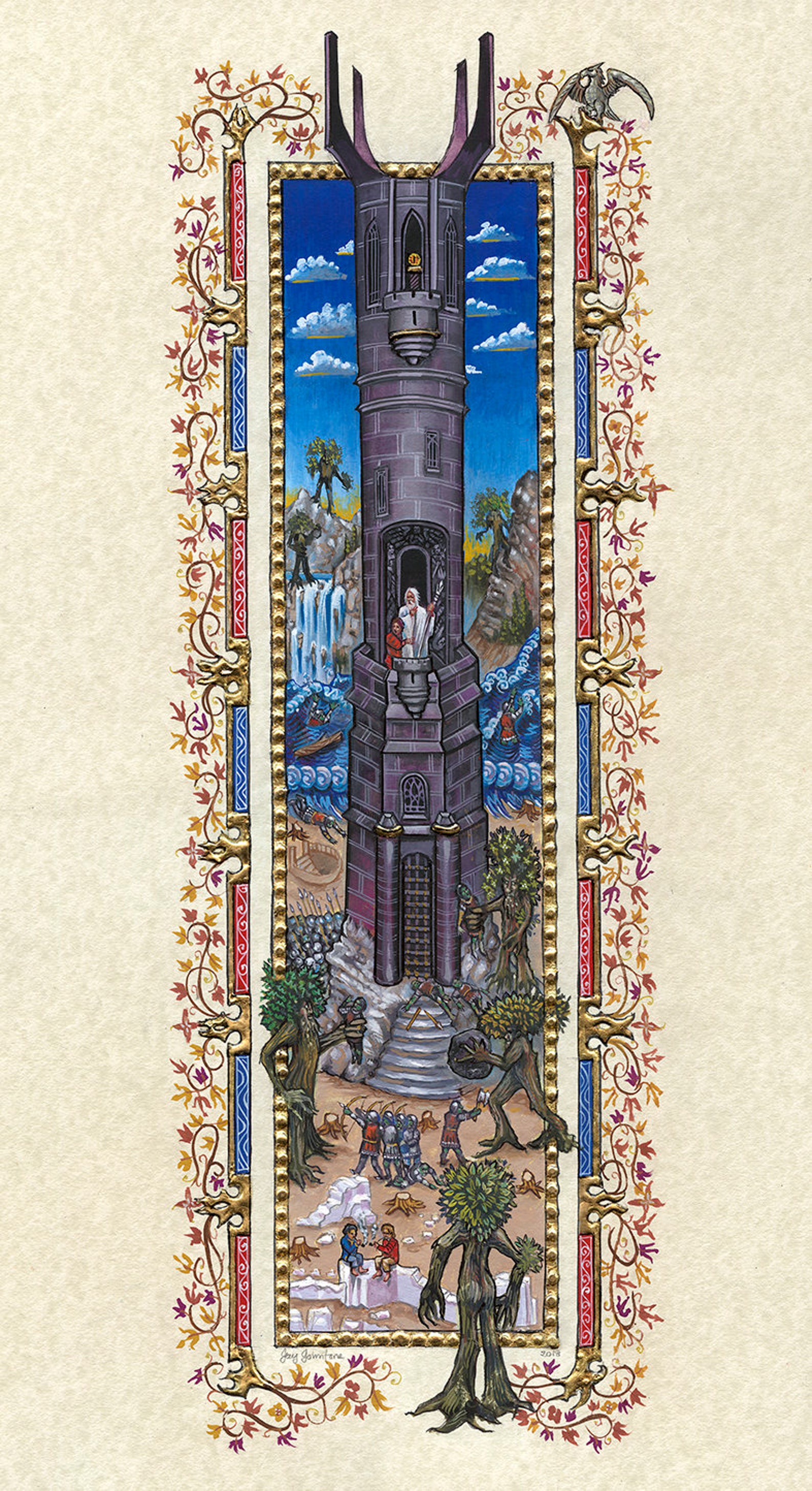 Tolkien Lord of the Rings Tryptych Prints X 3 Limited Edition Signed ...