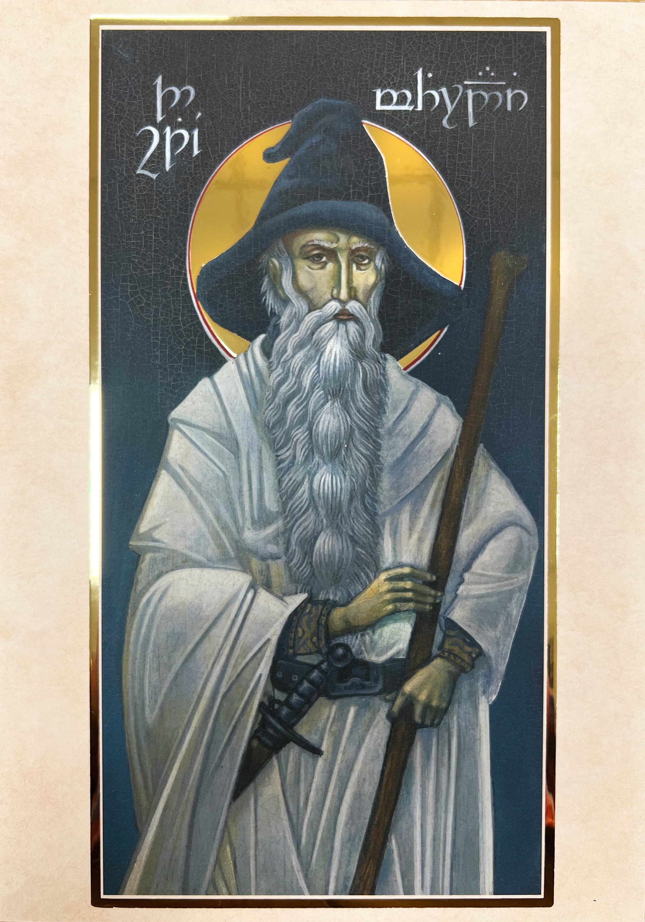 Gandalf the White on Blue Panel Print - Lord of the Rings - Etsy
