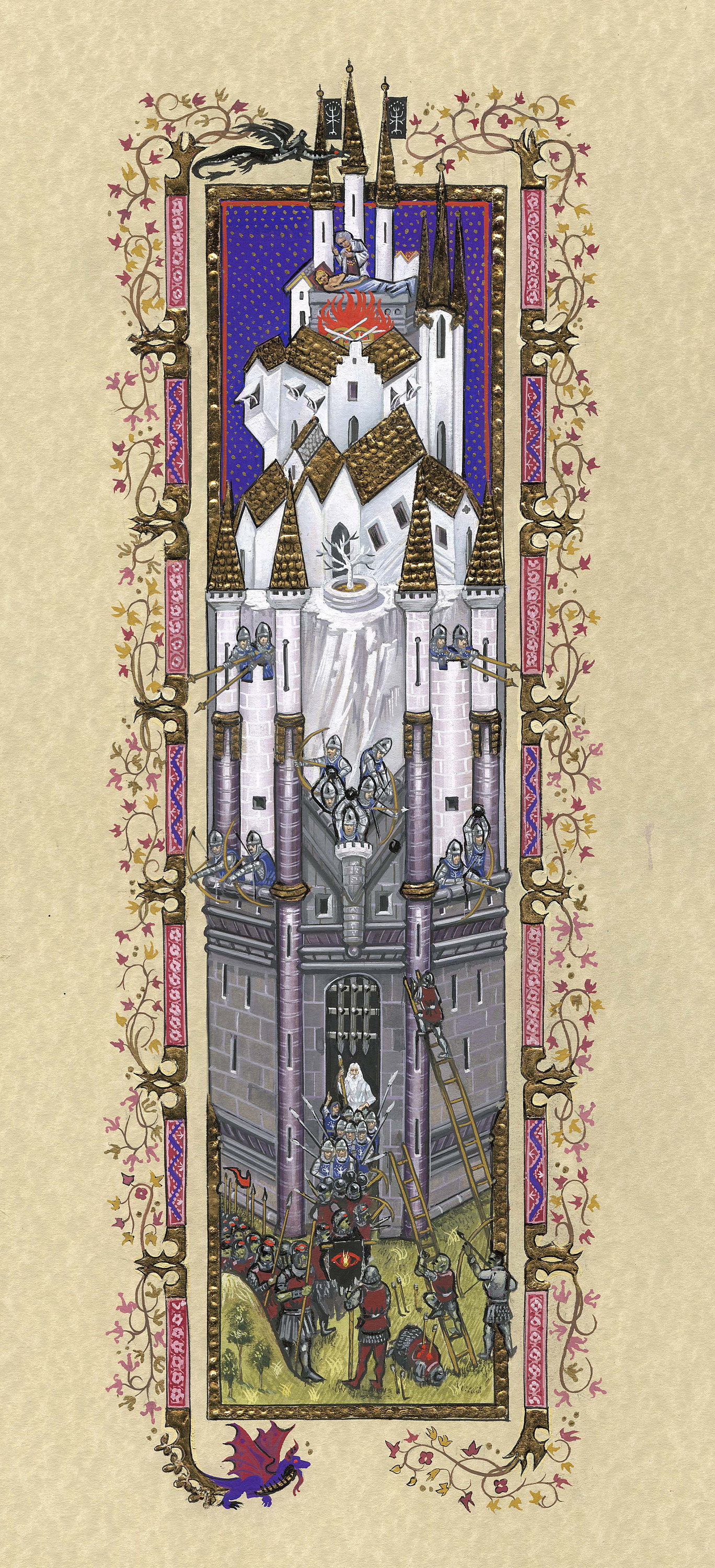 Tolkien Lord of the Rings Tryptych Prints X 3 Limited Edition Signed ...