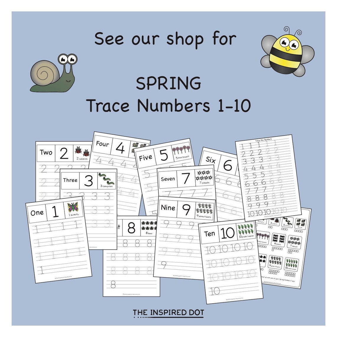 Numbers 0 9 Printable Worksheets Instant Download Printable - Etsy Ireland