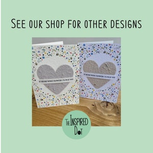 Plantable Mother's Day Card, Seeded Paper Card, Flower Seeds, Eco ...