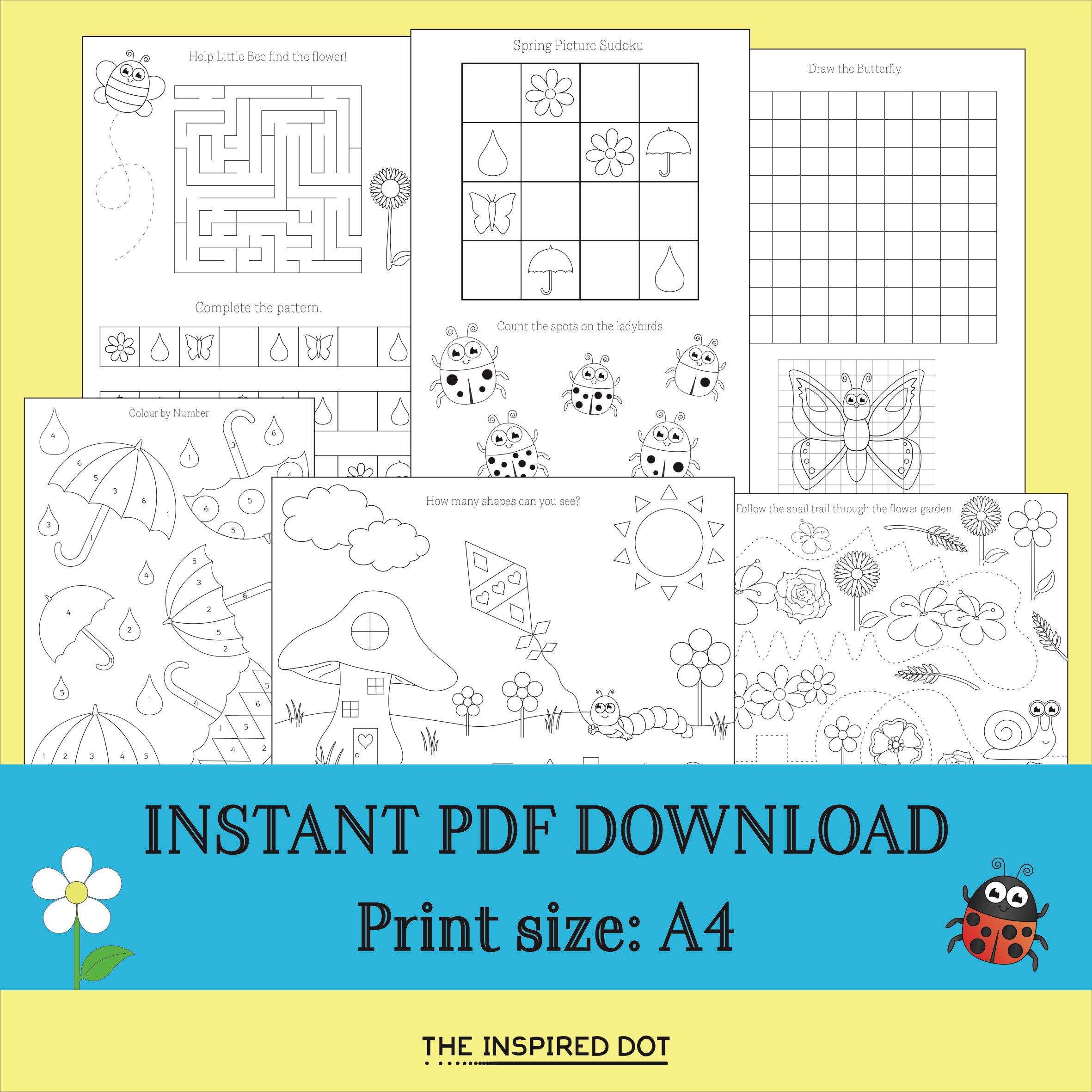 Spring Kids Activity Pack Instant Download 20 Printable - Etsy UK