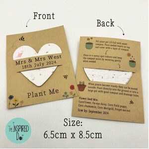 Eco-friendly Hand Crafted Seeded Paper Heart Wedding Favours ...