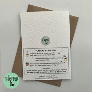 Plantable Mother's Day Card, Seeded Paper Card, Flower Seeds, Eco ...