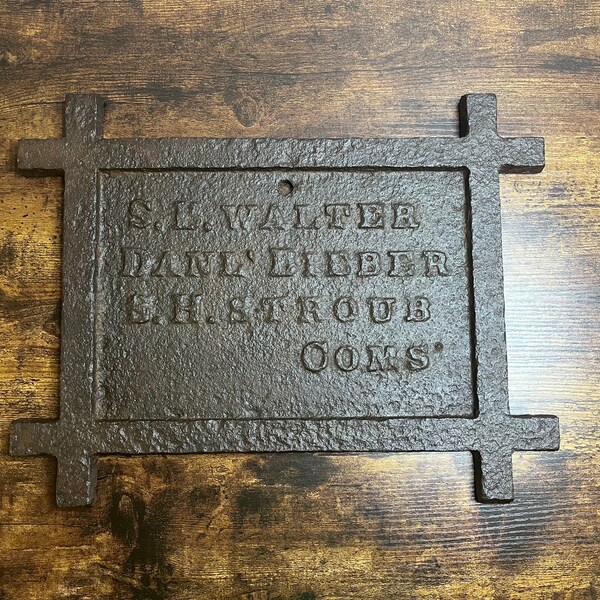 Antique Cast Iron Signs - Etsy