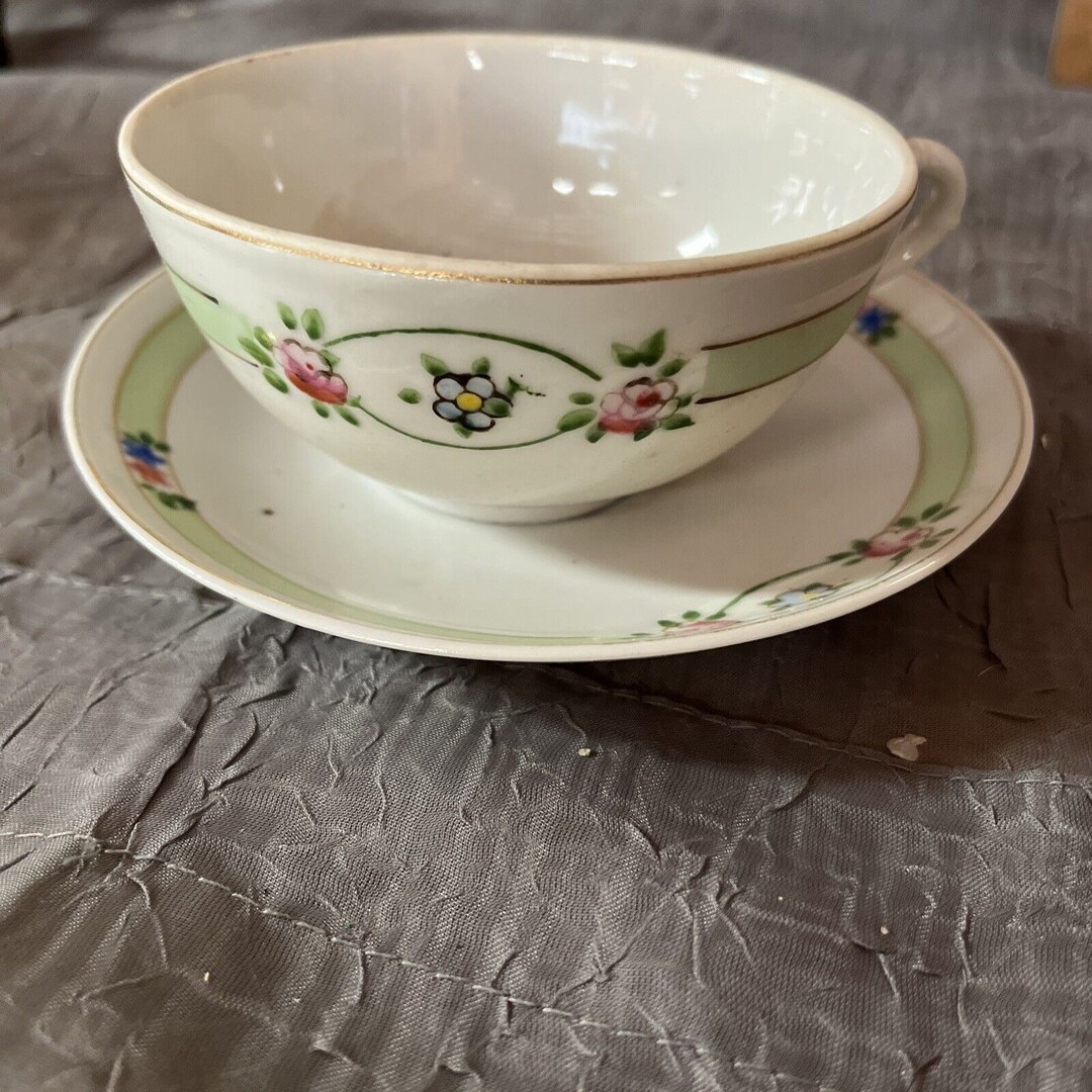 Tea Cup and Saucer China Marked TY Porcelain Antique - Etsy