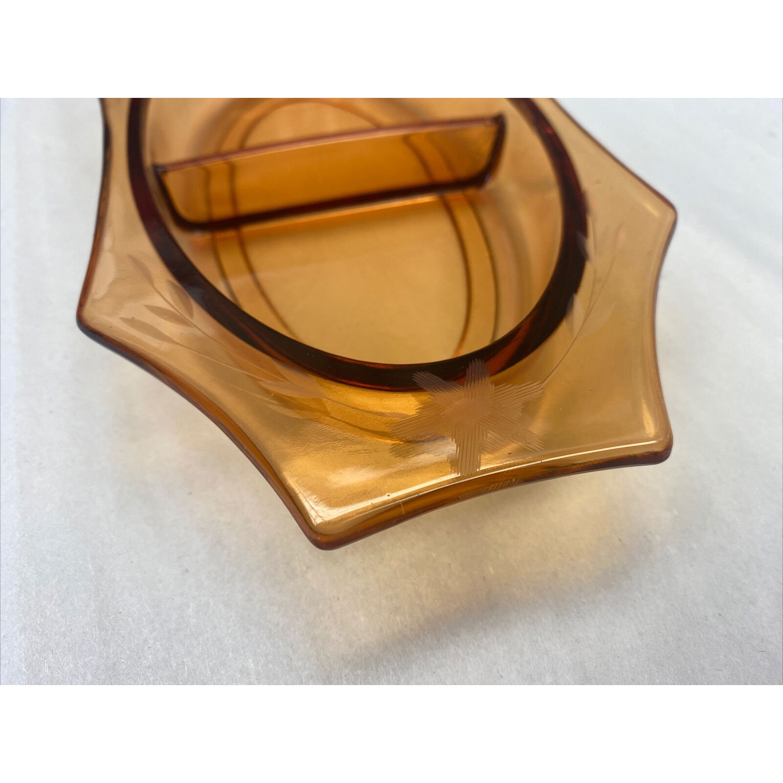 VINTAGE Amber Depression Glass Relish Celery Pickle Dish Candy - Etsy