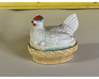Ceramic Hens on Nest - Etsy