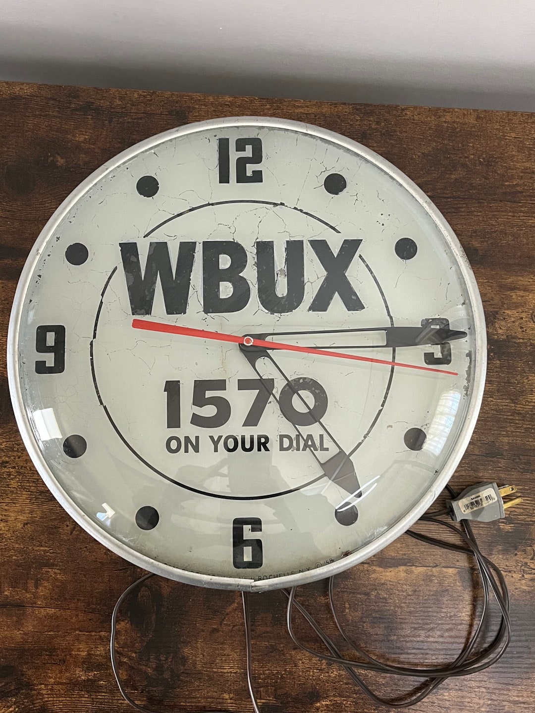 Vintage PAM Clock Advertising Radio Station WBUX 1570 Doylestown PA ...