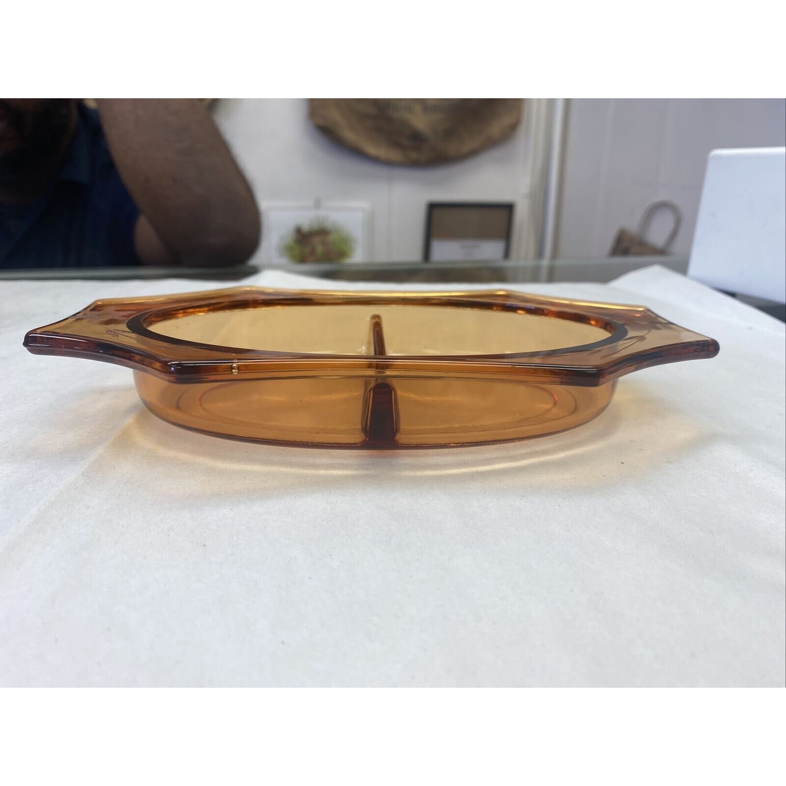 VINTAGE Amber Depression Glass Relish Celery Pickle Dish Candy - Etsy