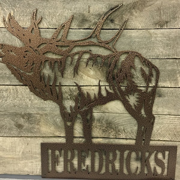 Metal Elk Sign - Etsy
