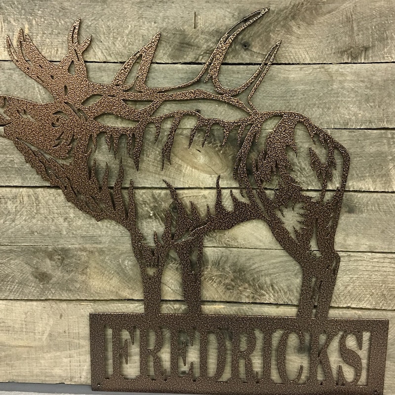 Metal Elk Sign - Etsy