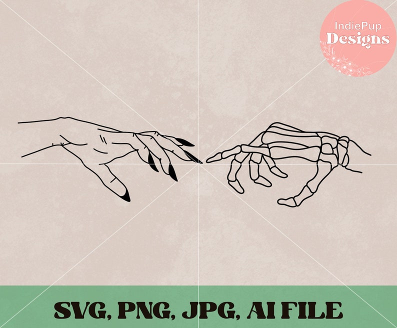 Skeleton Hand Svg Witch Hand Svg Creation of Adam - Etsy