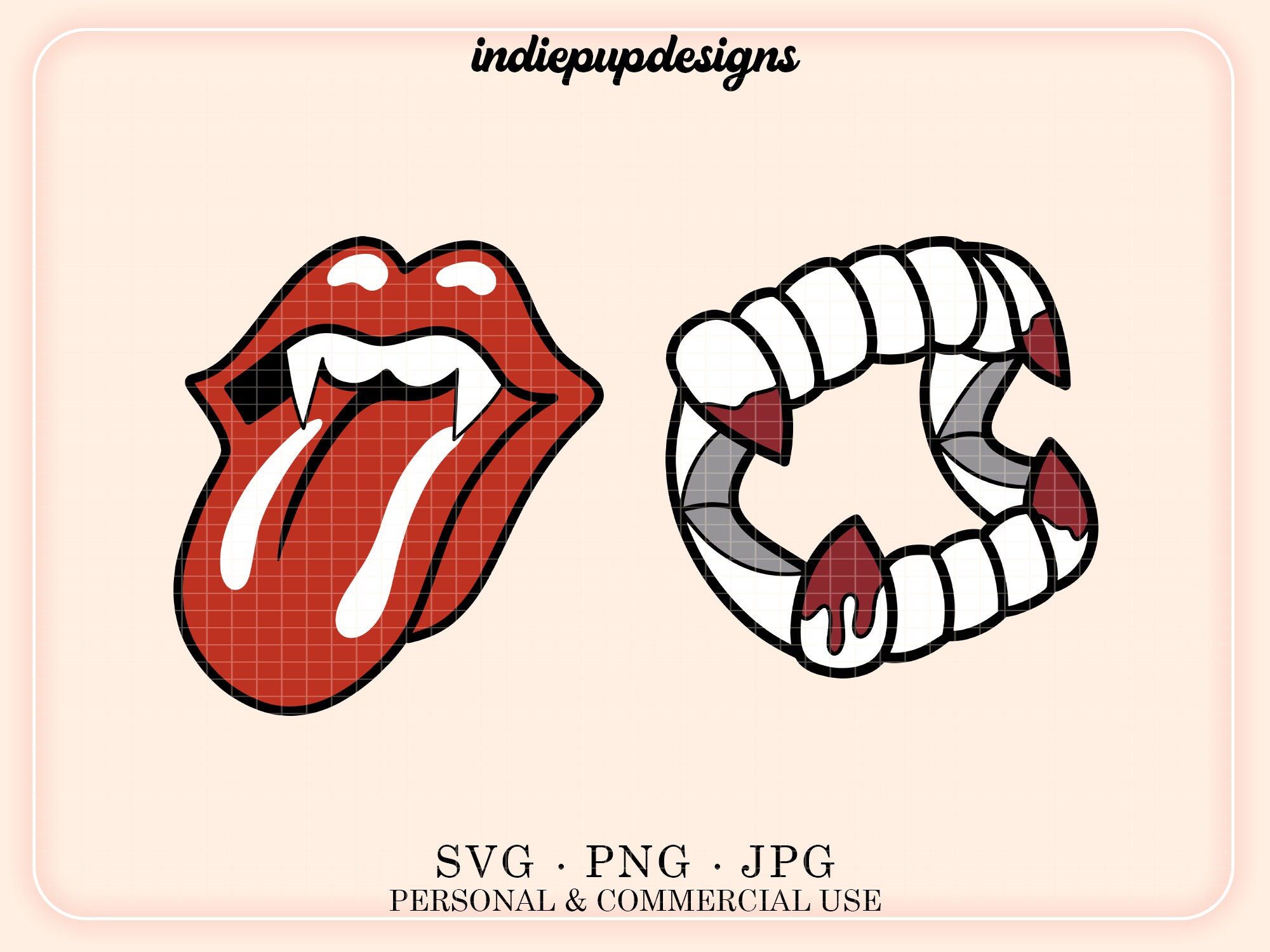 Vampire Fangs SVG Bundle | Spooky Halloween Bundle SVG PNG | Files for ...