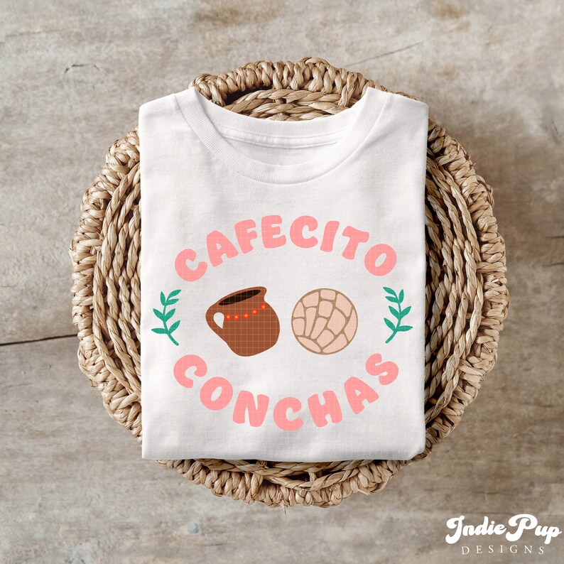 Cafecito Conchas SVG Coffee Pan Dulce Conchitas Sweet Bread - Etsy