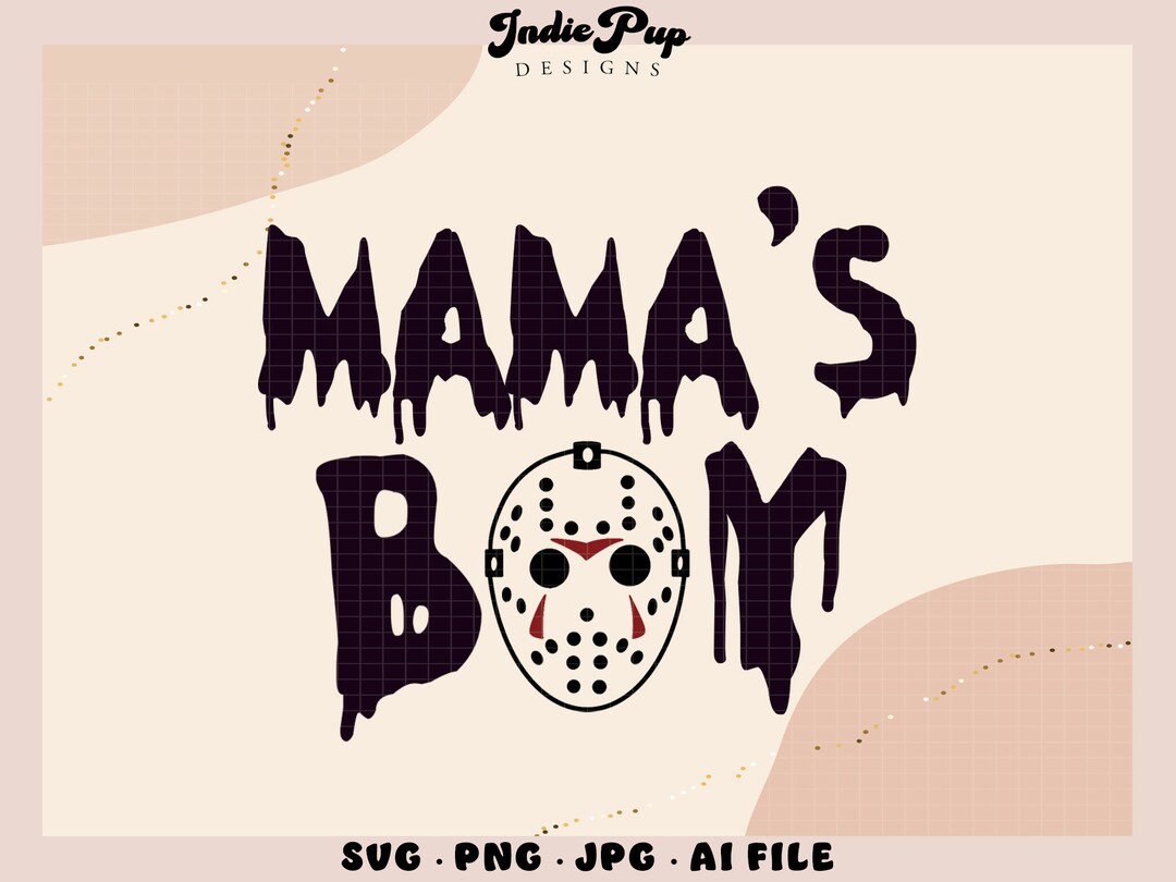 Mama's Boy Jason Voorhees SVG: Halloween Horror Cut File - Etsy