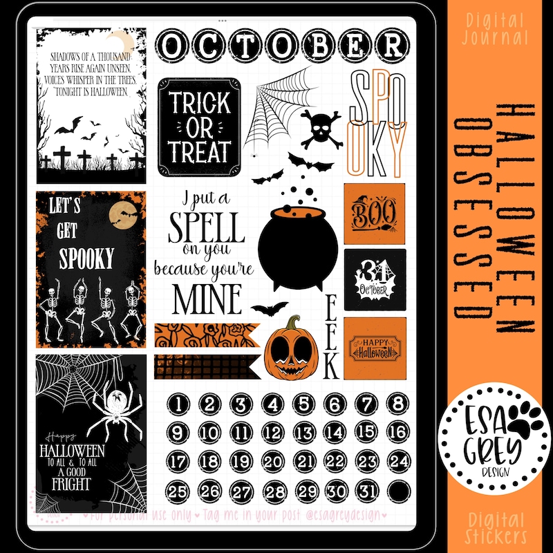 Halloween Stickers - Etsy