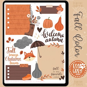 Fall Colors Sticker Set | Goodnotes Stickers | Digital Planning ...