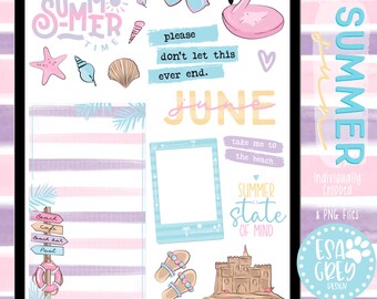 Summer Digital Sticker - Etsy