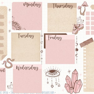 Pink Magic Digital Journal Sticker Set | Goodnotes Stickers | Digital ...