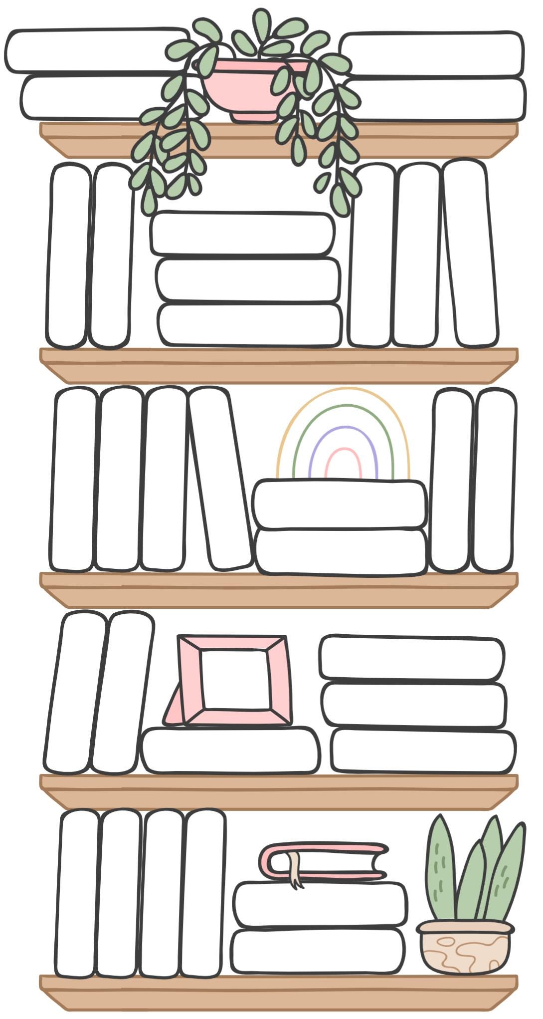 Reading Log | Book Tracker Journal Sticker Set | Goodnotes Stickers ...