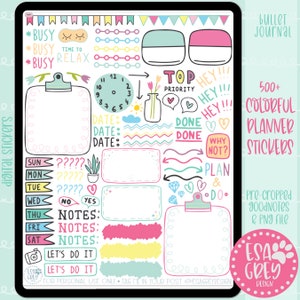 500 Digital Planning Sticker Set Goodnotes Stickers - Etsy