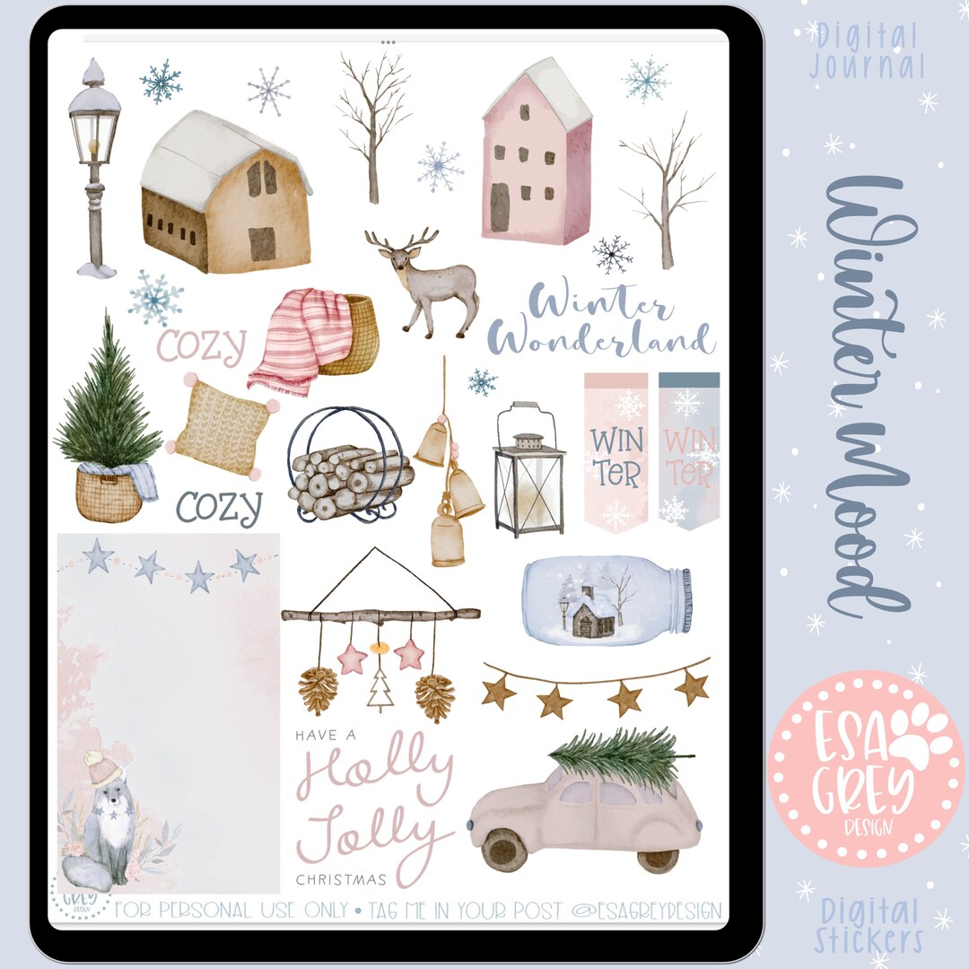Winter Mood Digital Stickers | Goodnotes Stickers | Digital Planning ...