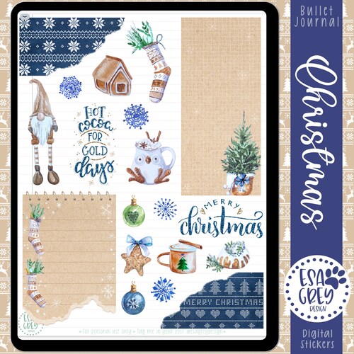 Winter Home Digital Stickers Goodnotes Stickers Digital - Etsy