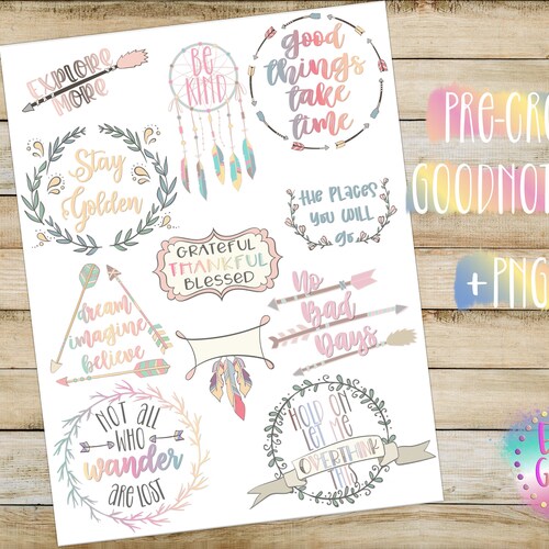 Colorful Digital Planning Sticker Set Goodnotes Stickers - Etsy