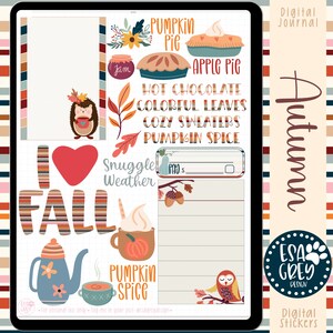 Autumn Sticker Set | Goodnotes Stickers | Digital Planning Stickers ...