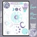 Lunar Stickers Digital Sticker Set Celestial Stickers | Etsy