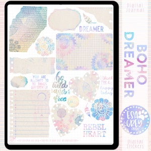 Boho Dreamer Digital Planner Stickers | Goodnotes Stickers | Journal ...
