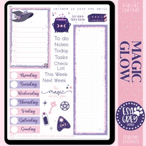 Magic Glow Digital Planning Sticker Set | Goodnotes Stickers | Digital ...