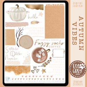 Autumn Vibes Digital Planner Stickers | Goodnotes Stickers | Digital ...
