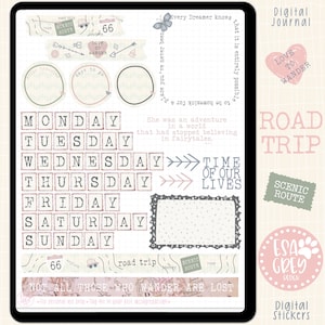Road Trip Digital Sticker Set | Goodnotes Stickers | Planning Stickers ...