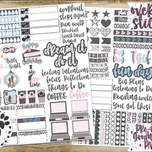 Colorful Digital Planning Sticker Set Goodnotes Stickers - Etsy