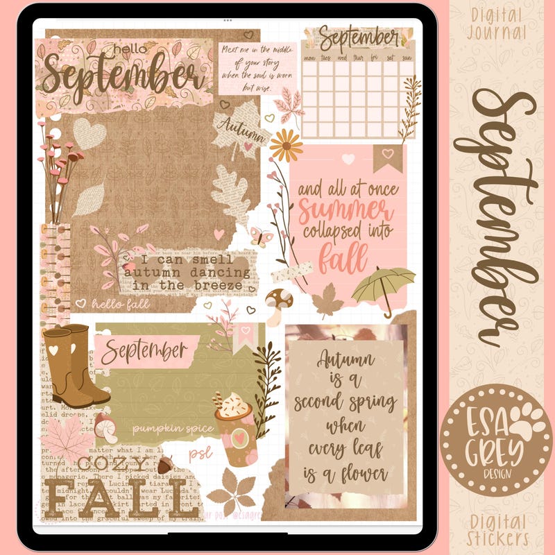 September Stickers - Etsy