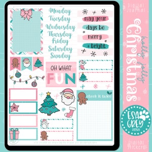 Holly Jolly Christmas Stickers | Goodnotes Stickers | Digital Planning ...