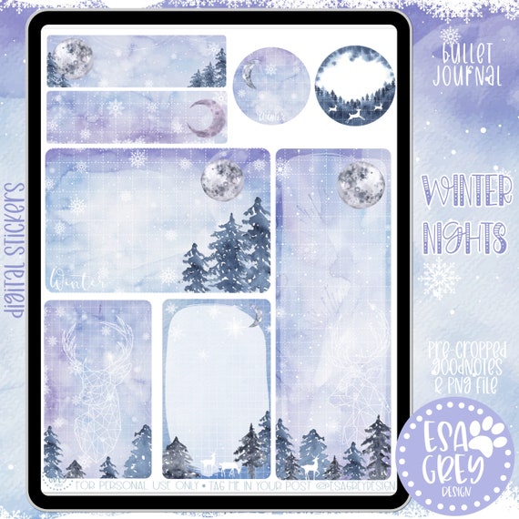 Winter Scenes Digital Stickers Goodnotes Stickers Digital - Etsy