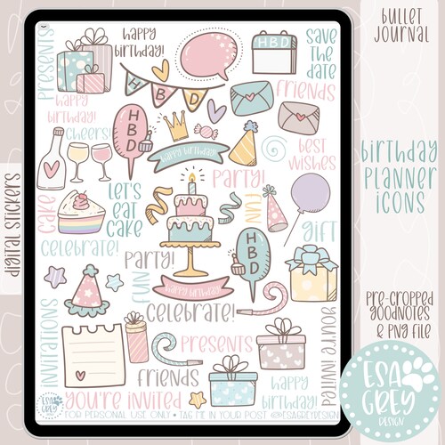 500 Digital Planning Sticker Set Goodnotes Stickers - Etsy